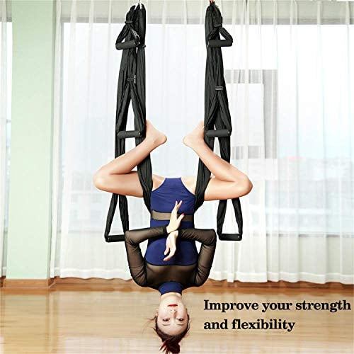 Aerial Yoga Swing Set - Yoga Hammock Swing Kit - 2 Extension Straps ...