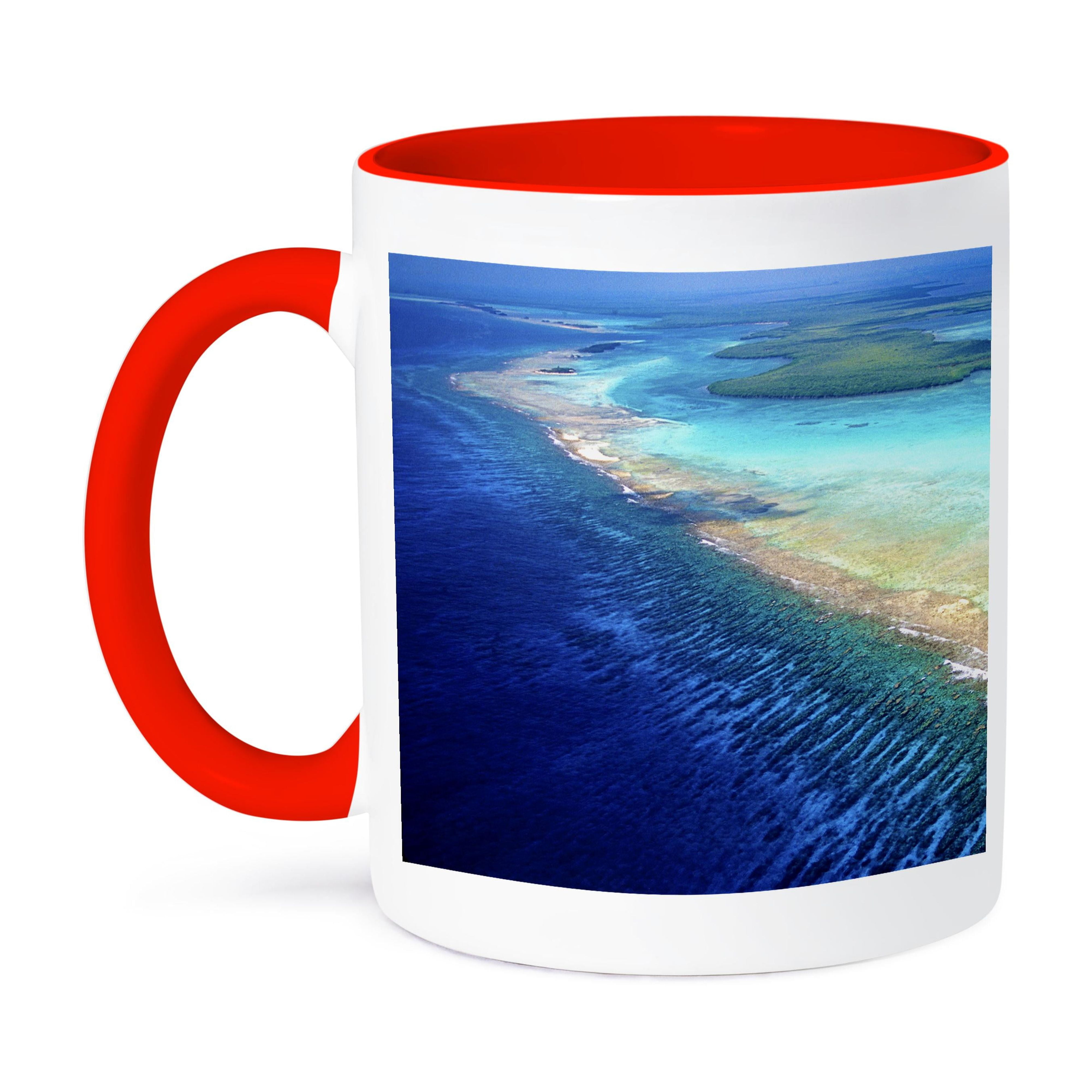 3dRose, Aerial view of Barrier Reef, Belize - SA02 GJO0140 - Greg ...