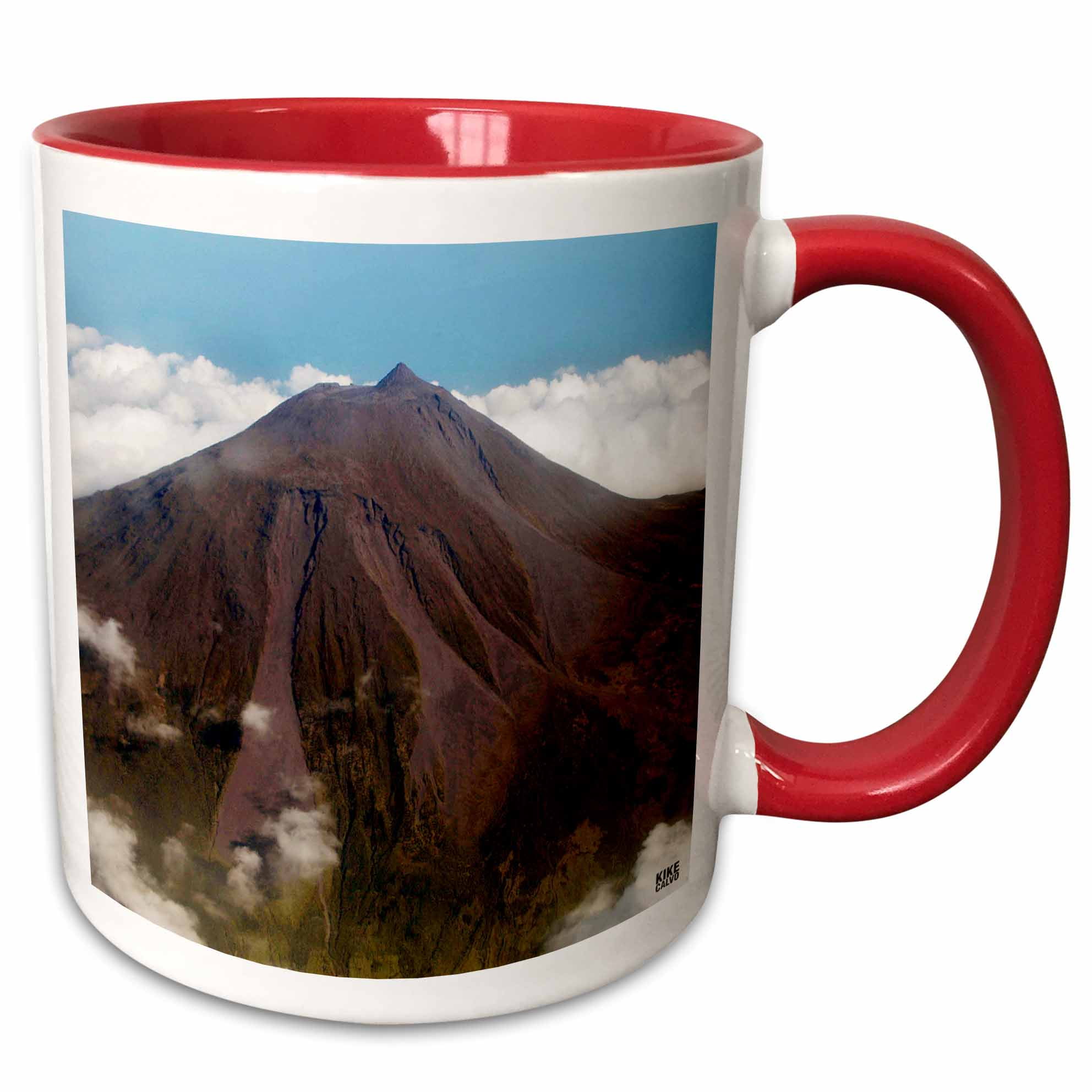 Aerial view of Pico Mount Volcano, Pico Island. Azores Islands ...