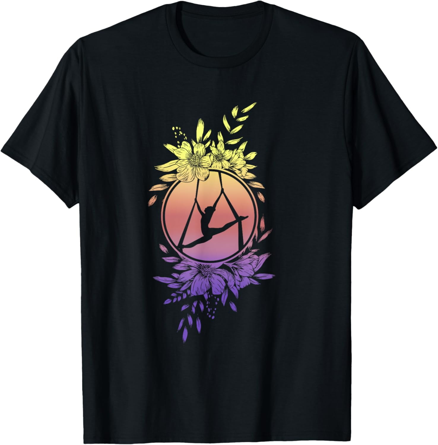 Aerialist Floral Aerial Silk Acrobatics Dancer Performer T-Shirtmen and ...