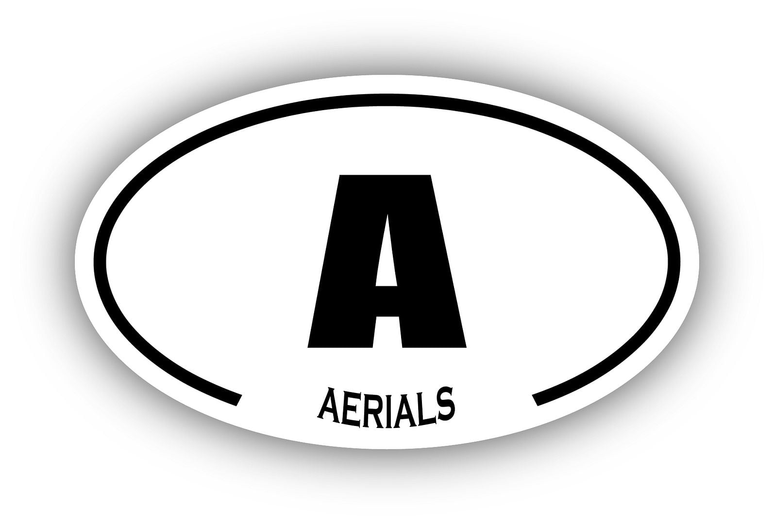 Aerials A Oval Bumper Sticker 3M Vinyl Decal 3 in x 5 in - Walmart.com
