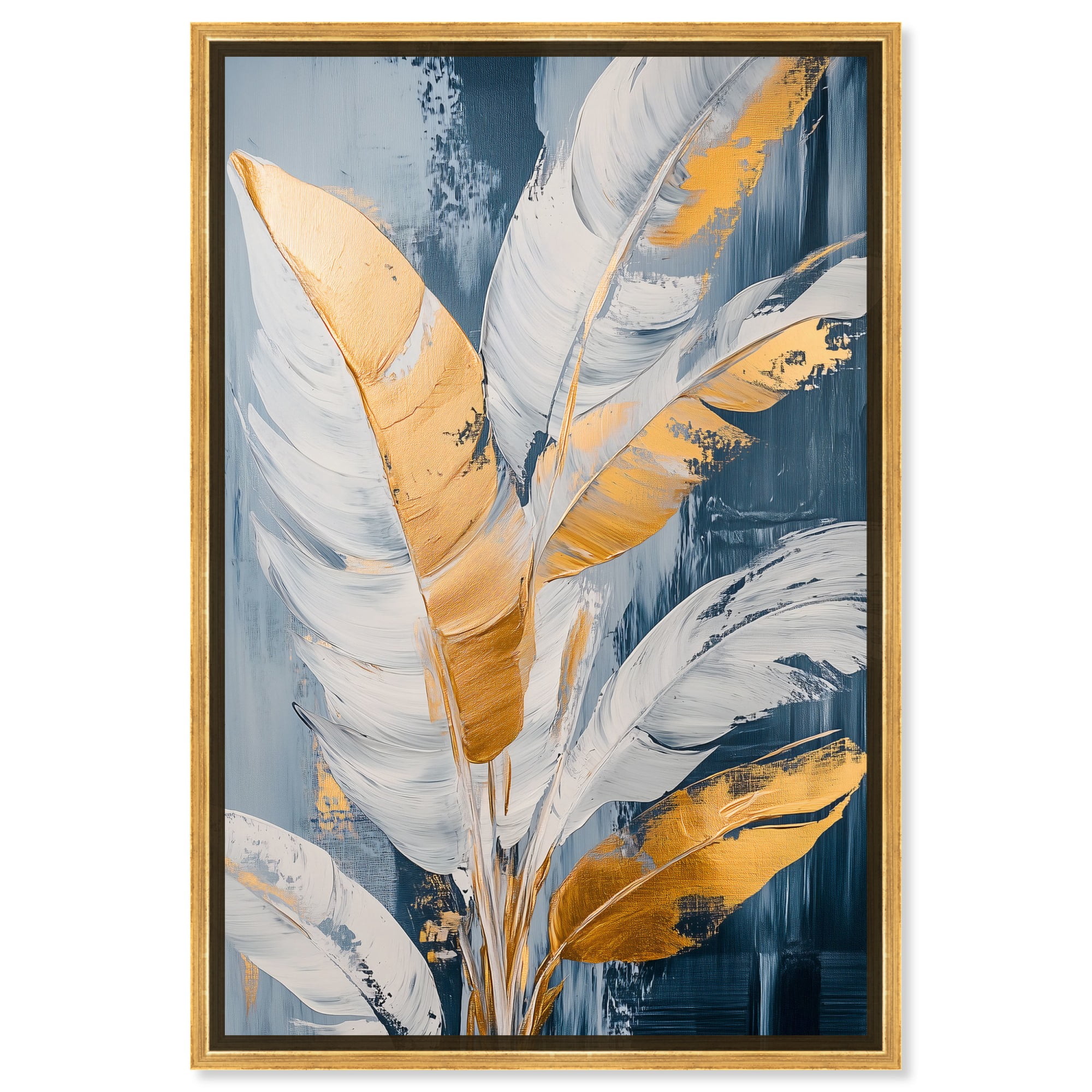 Aerie Echo Canvas Elegant Abstracts by Art Remedy, Gold Frame, 36" x 54 ...