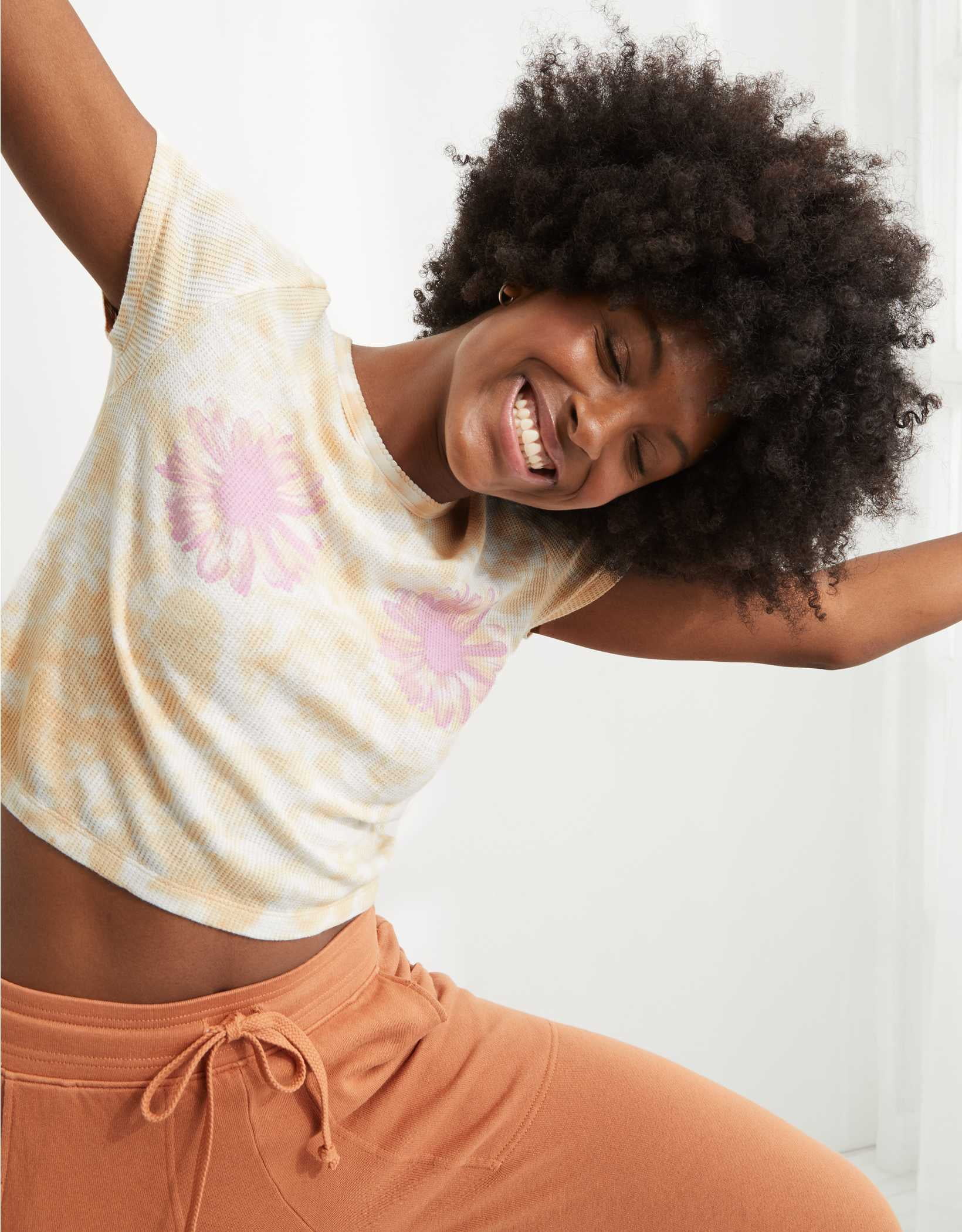 Aerie SOFT SHELL Women's Waffle Baby Tee, Size Small - Walmart.com