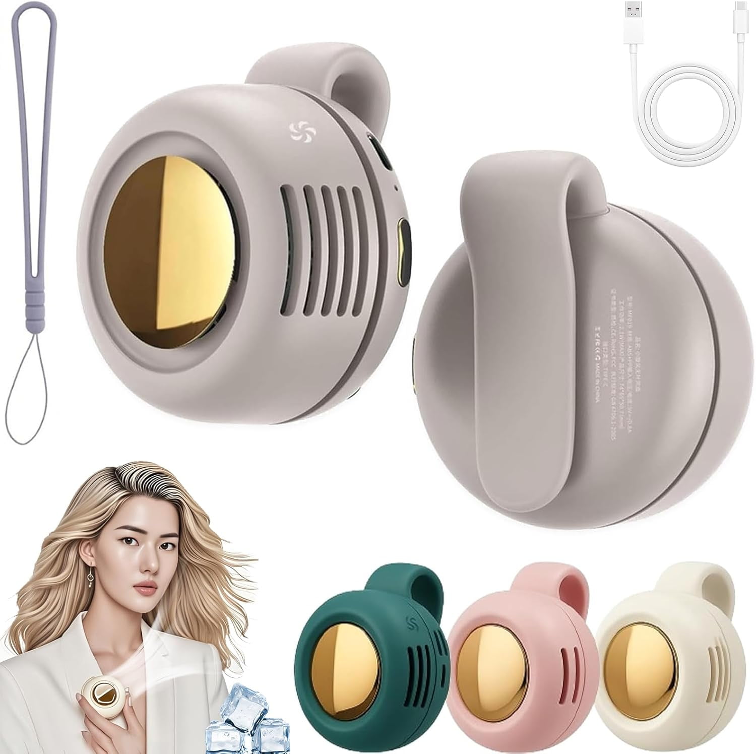 Aerio Clip-On Fan, Aerio Bladeless Clip-On Fan – Portable Silent Mini ...