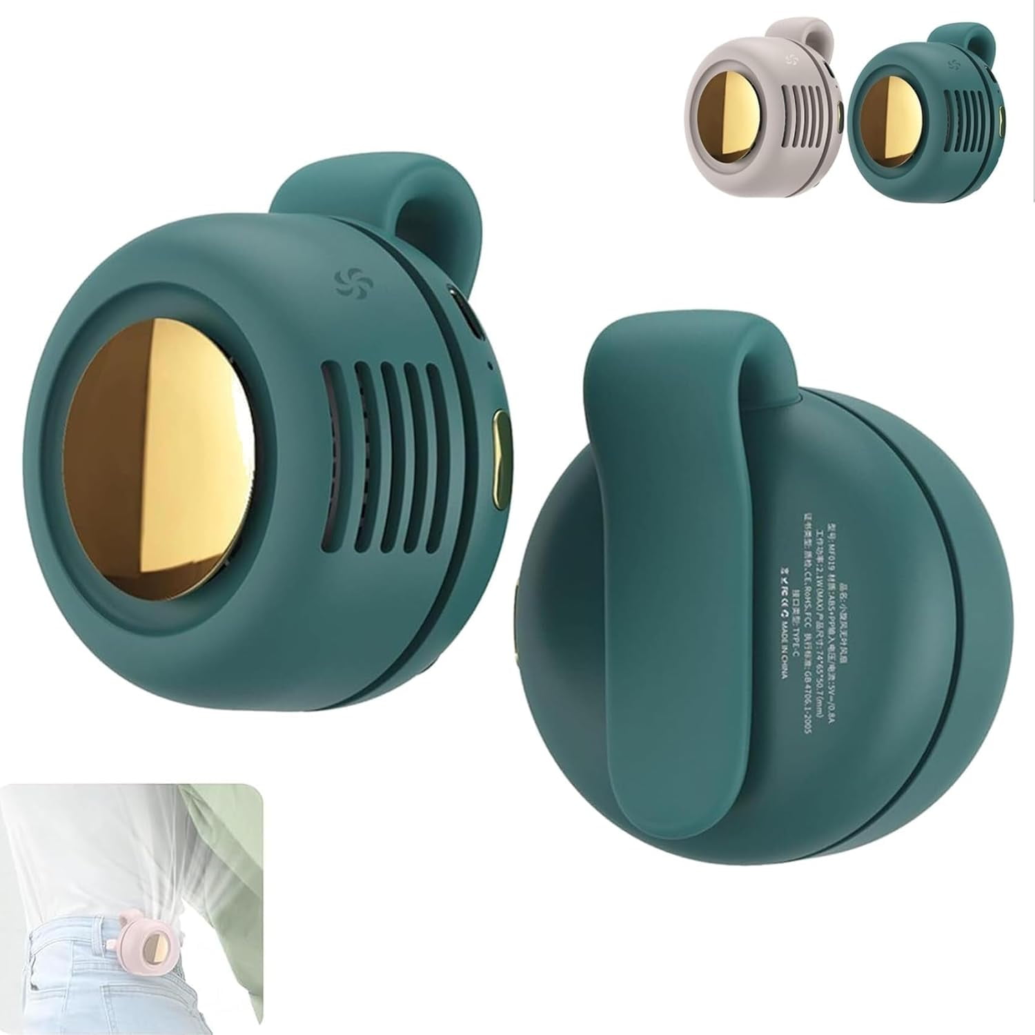 Aerio Clip on Fan, Mini Fan With Clip, Portable Silent Mini Bladeless ...