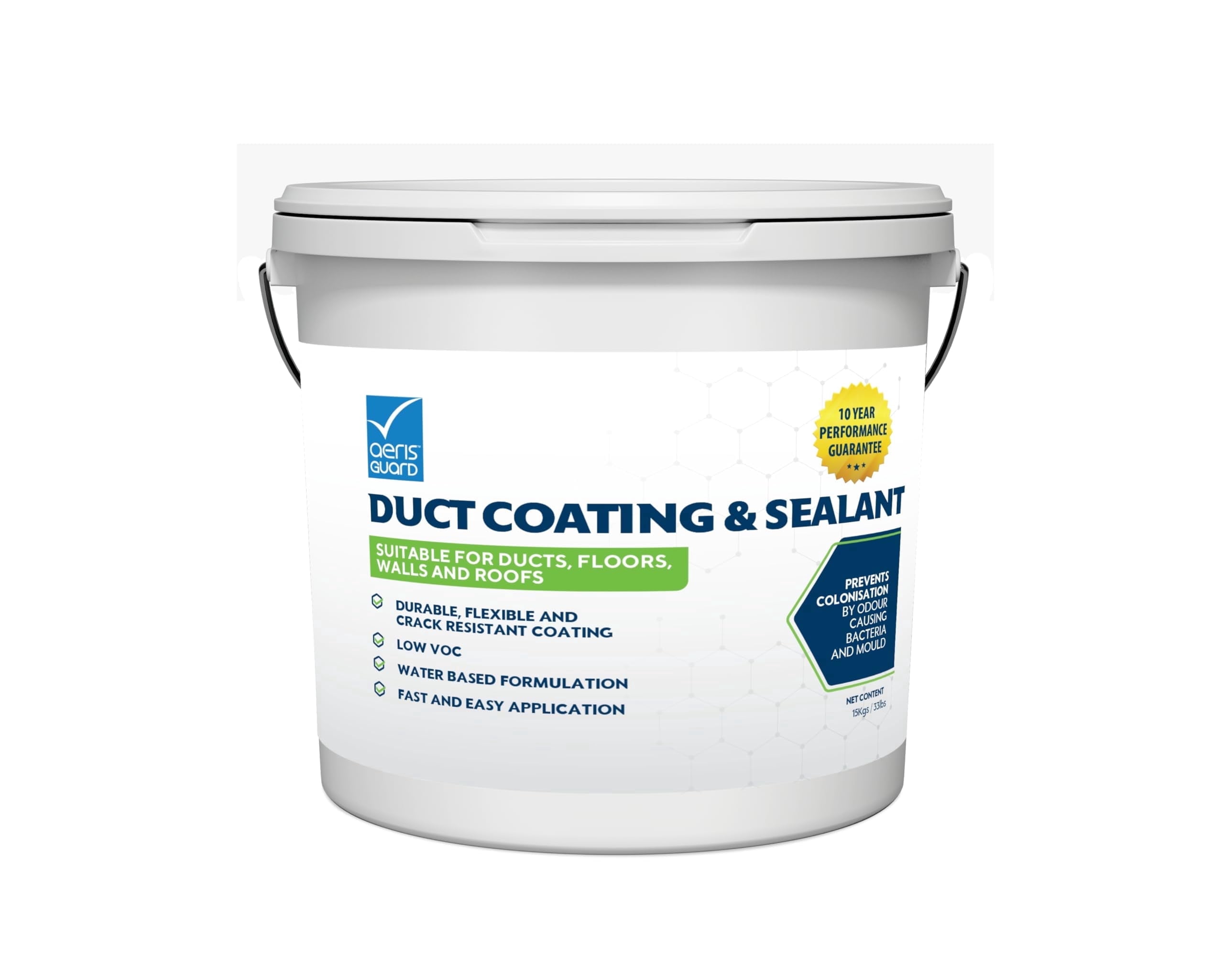 AerisGuard Duct Coating and Sealant, Water-Based, Low VOC treatment for ...