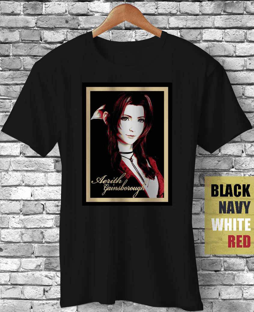 Aerith Final Fantasy VII Remake Game Console Tee Gainsborough Funny ...