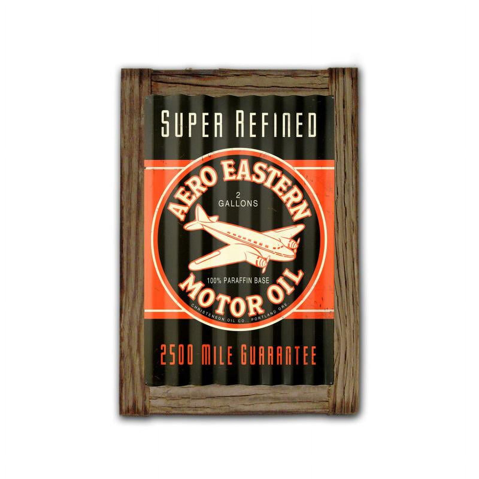 Aero Eastern Motor Oil Corrugated Framed Vintage Sign “Made in the USA ...