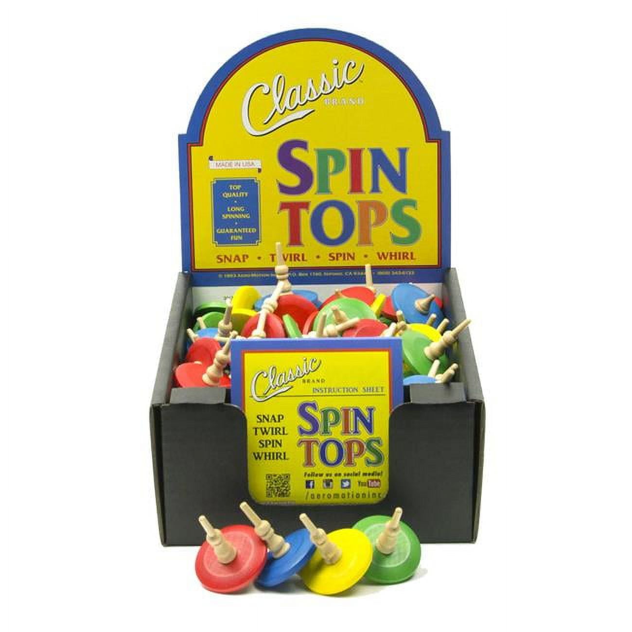 Aero-Motion Assorted Wood Spin Top, Pack of 72 - Walmart.com