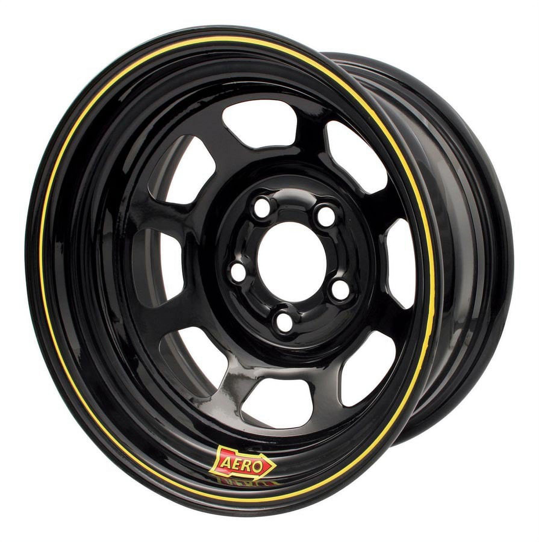 Aero Race Wheels 50-174730 15 x 7 in. 50 Series Rolled Wheel, Black - 5 ...