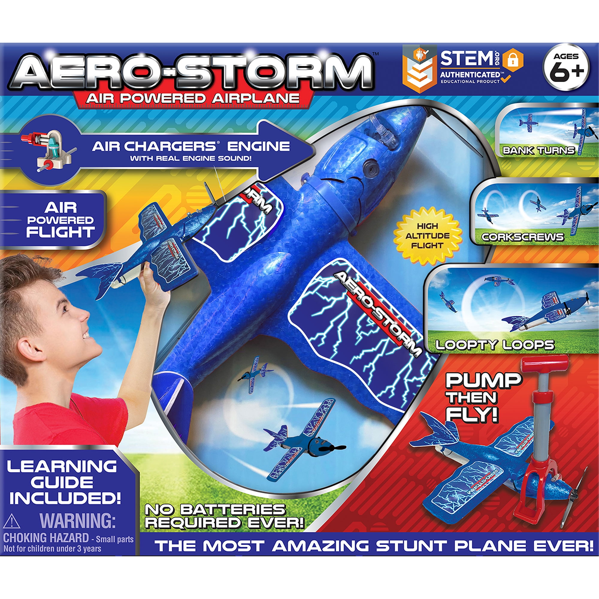 Aero-Storm: Air Powered Airplane - Blue - Acrobatic Flight, Stunt ...