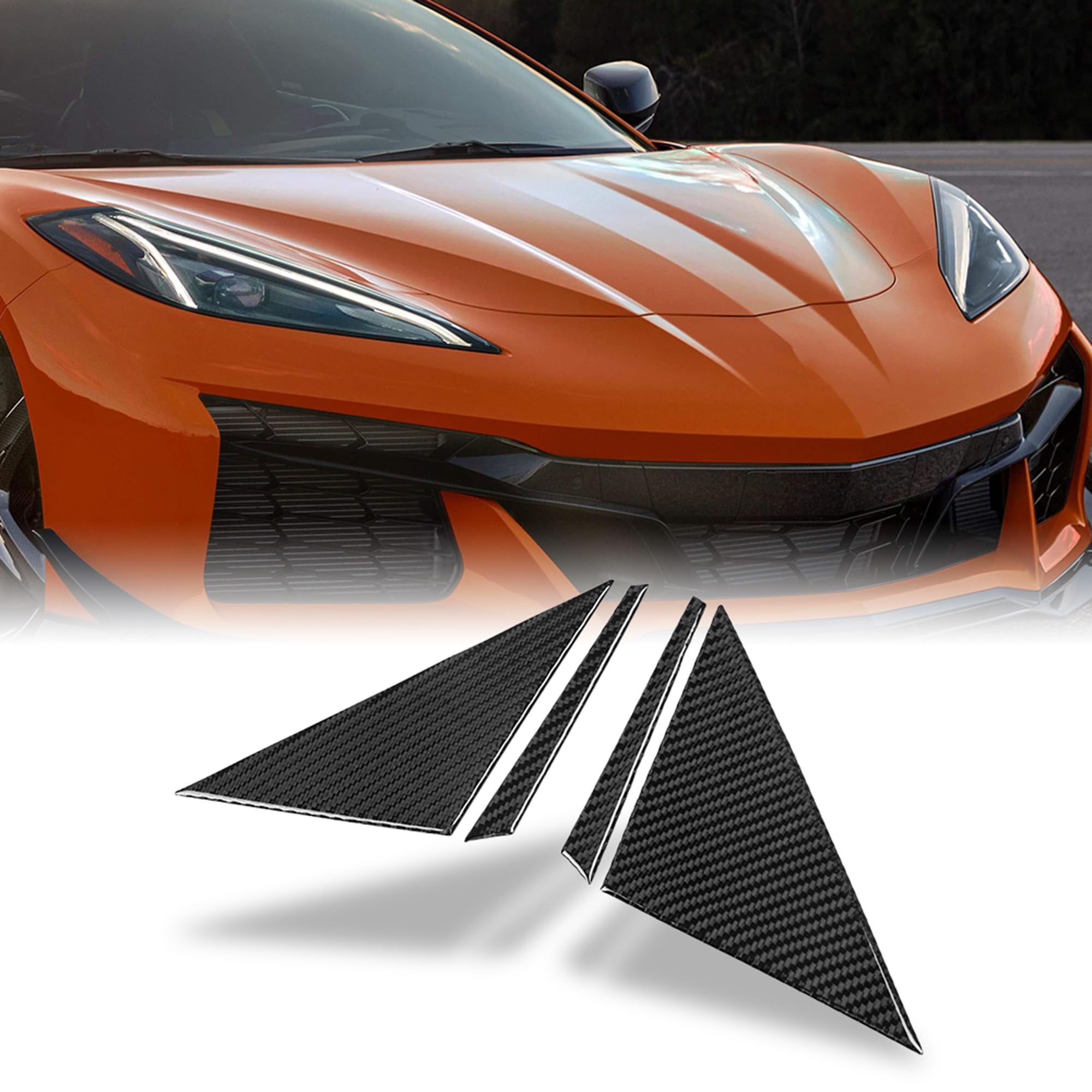 AeroBon C8 Soft Carbon Fiber Exterior Cover Trim Kit Compatible with ...