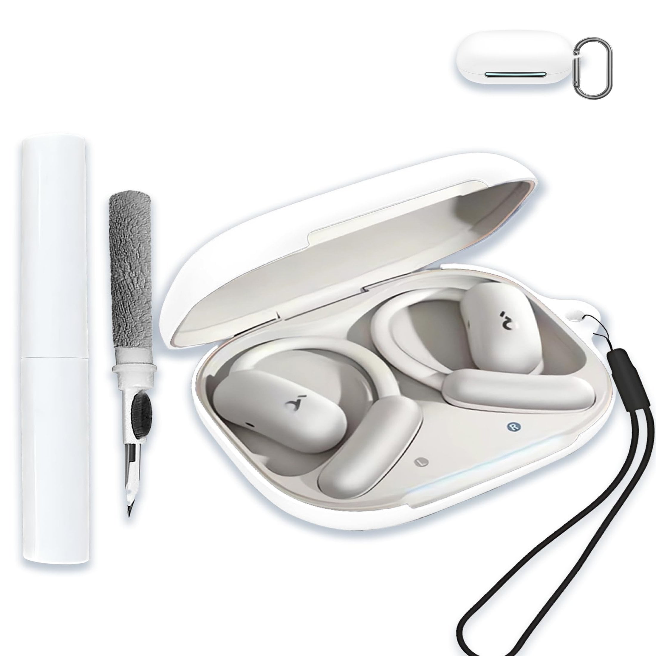 AeroFit 2 Silicone Case with Cleaner Kit and Lanyard for Earbuds ...