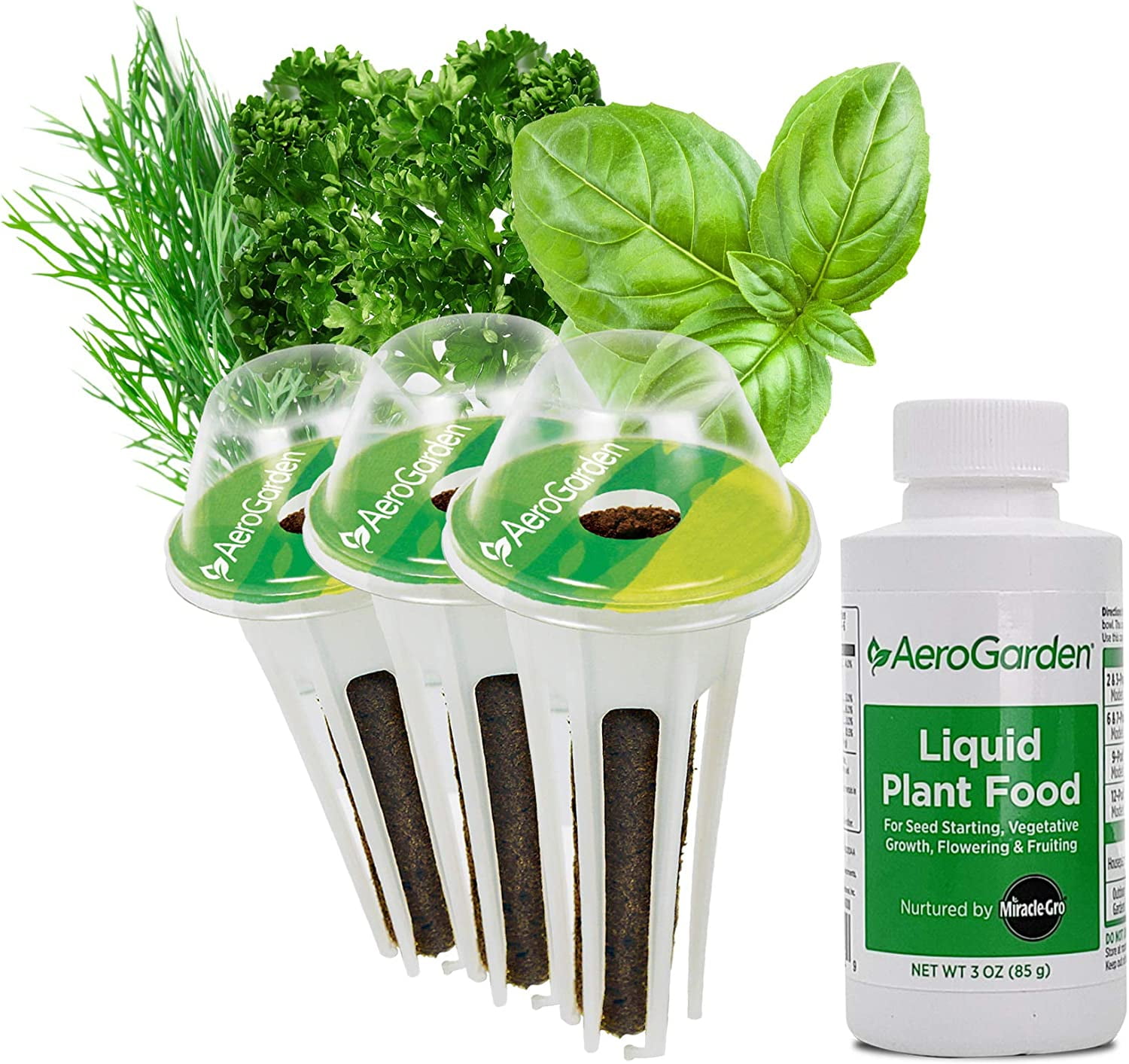 AeroGarden Gourmet Herb Seed Pod Kit with Genovese Basil, Curly Parsley ...
