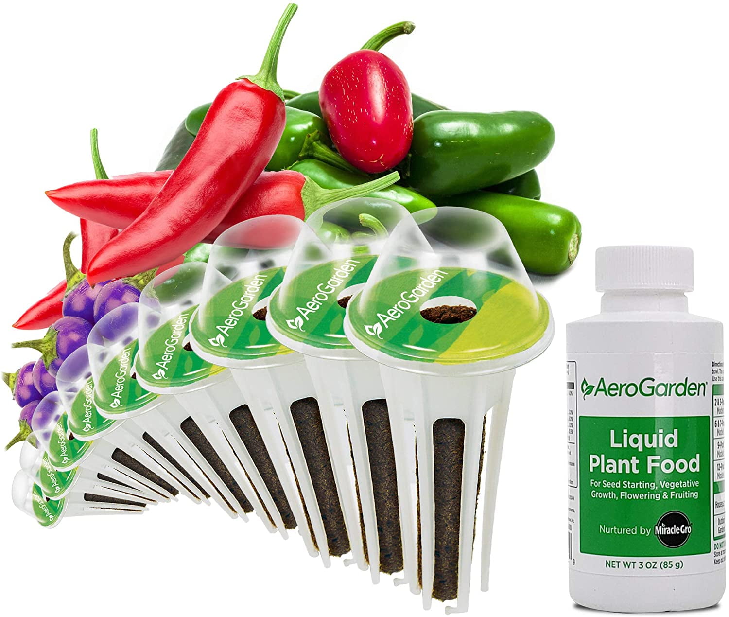 AeroGarden Spicy Chili Pepper Seed Pod Kit with 9 Pre-Seeded Grow Pods ...