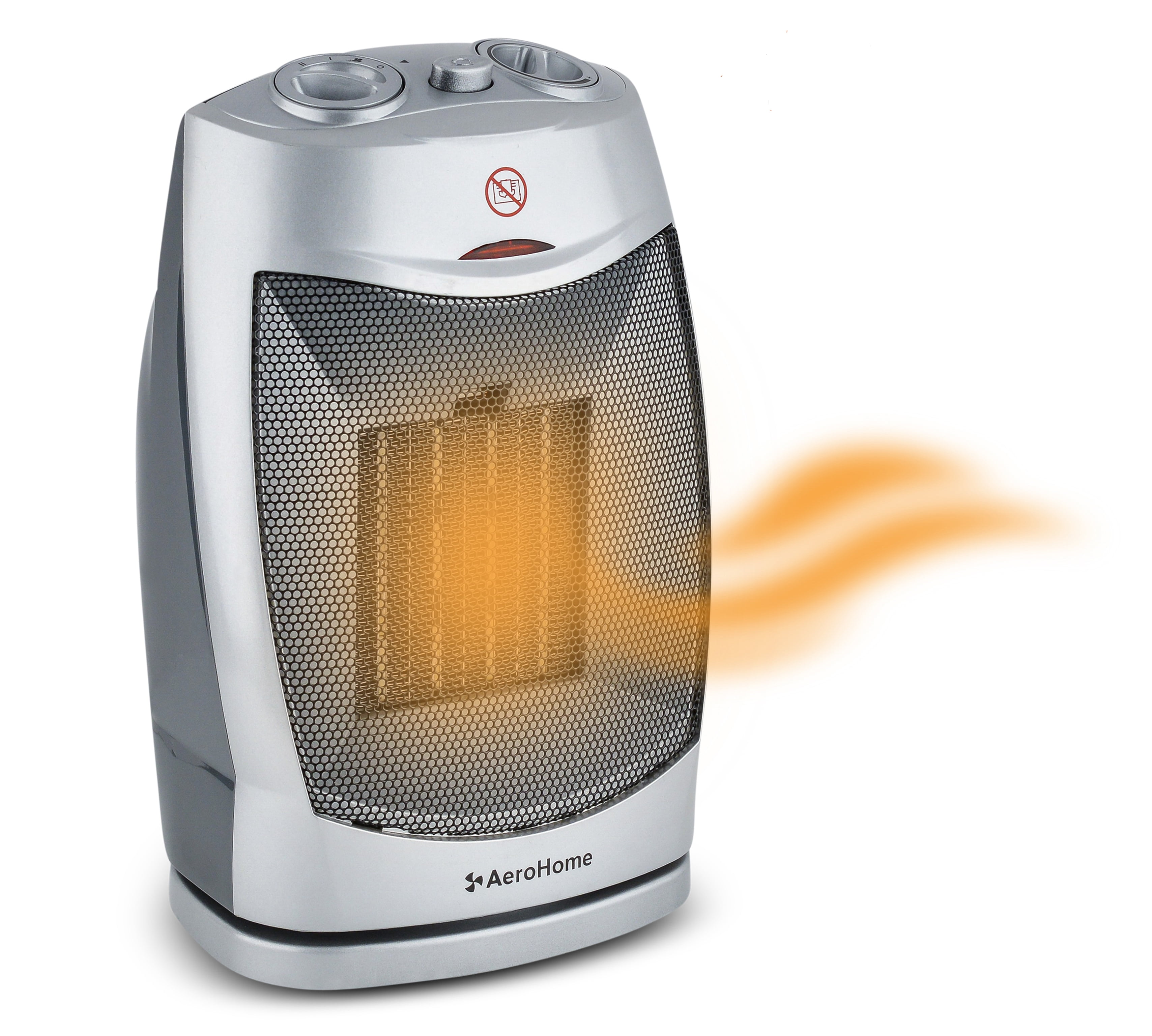 AeroHome 1500W Personal Electric Ceramic Oscillating Space Heater With ...