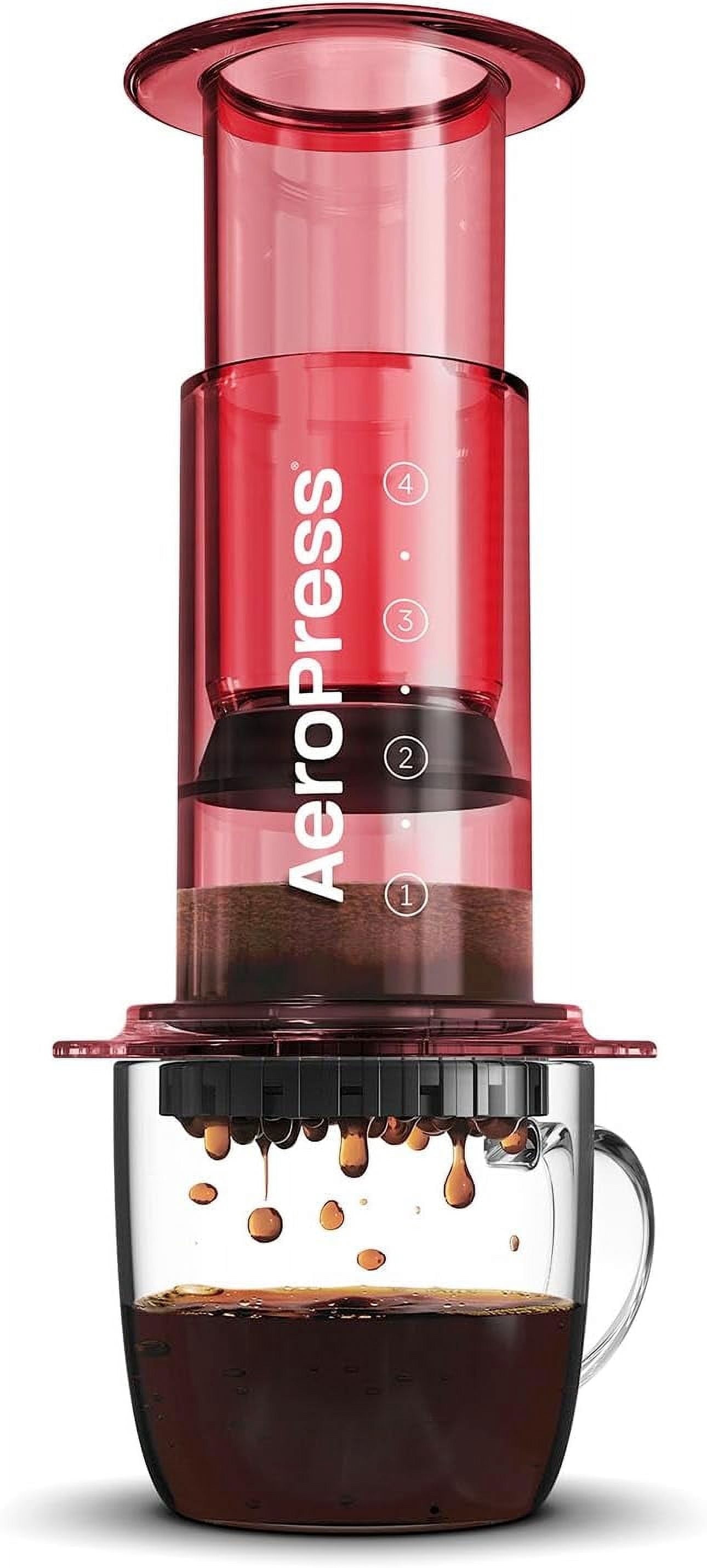 AeroPress Clear Red Coffee Press – 3 in 1 brew method combines French ...