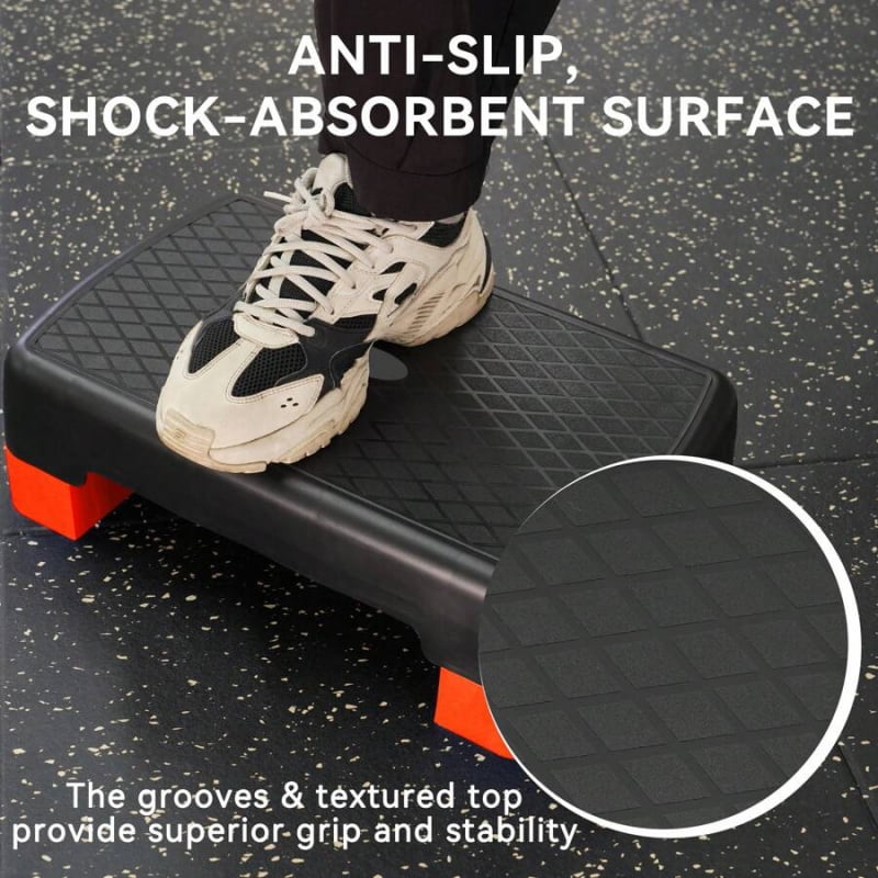 Aerobic Step Platform with 2 Risers – Adjustable Height (3.9”/5.9”) for ...
