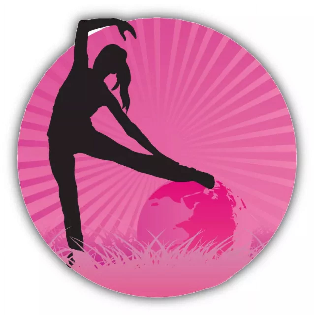 Aerobic Vintage Sport Emblem Car Sticker Phone Decal Water Bottle ...