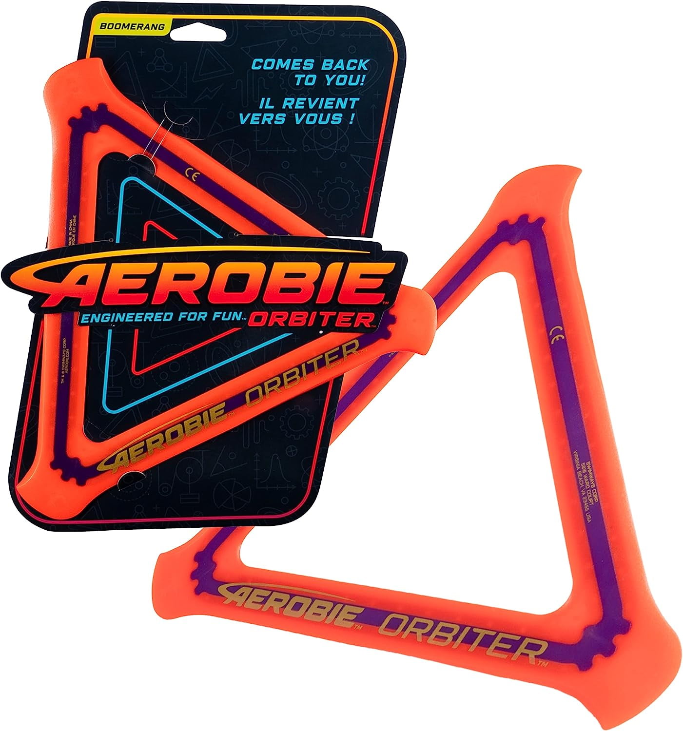 Aerobie Orbiter Boomerang: Outdoor Backyard Throwing Disc, Color Varies ...