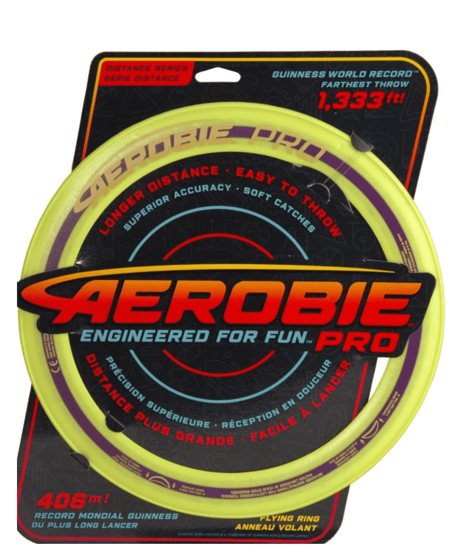 Aerobie Pro Ring Outdoor Flying Disc, 14 inches, Yellow - Walmart.com