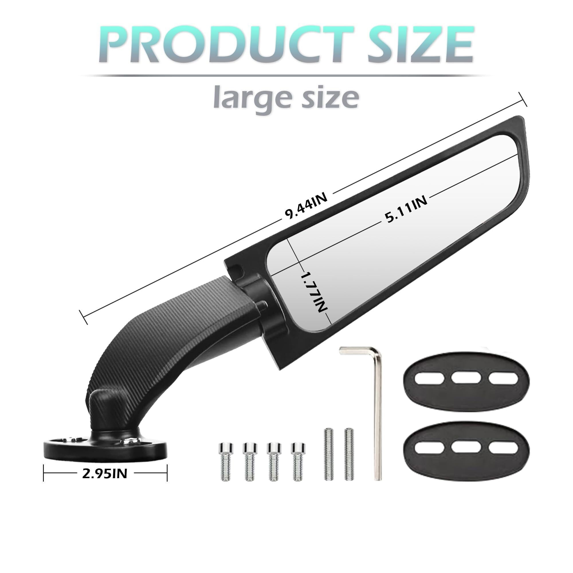 Aerodynamic Motorcycle Mirrors, 1 Pair Modified Racing Motorcycle ...