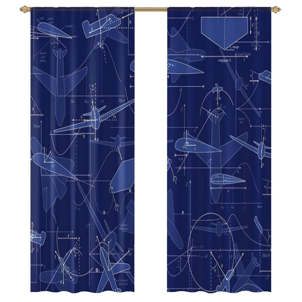 Aerodynamics Modern Tulle Window Curtains for Living Room Luxury ...