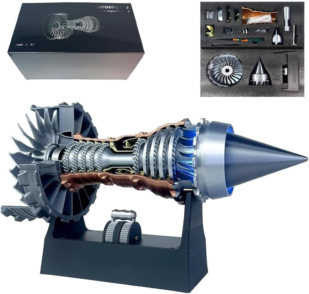 Aeroengine Model Engine Kit,Tr900 Turbofan Jet Engine Model,3D Printing ...