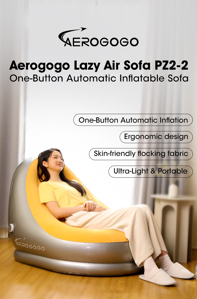 Aerogogo One Button Click Self-Inflating InstaSofa Air Lounger Air Lazy ...