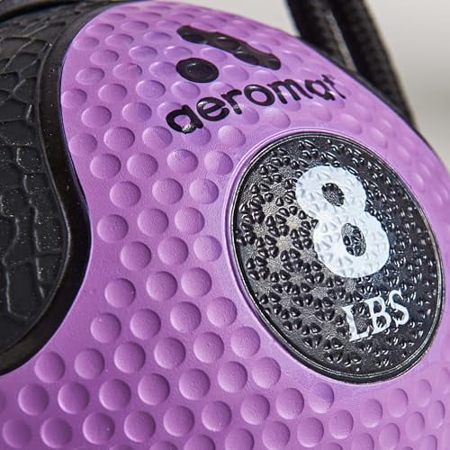 Aeromat Elite Power 39" Rope 8 lb Medicine Balls for Exercise - 9" Dia ...