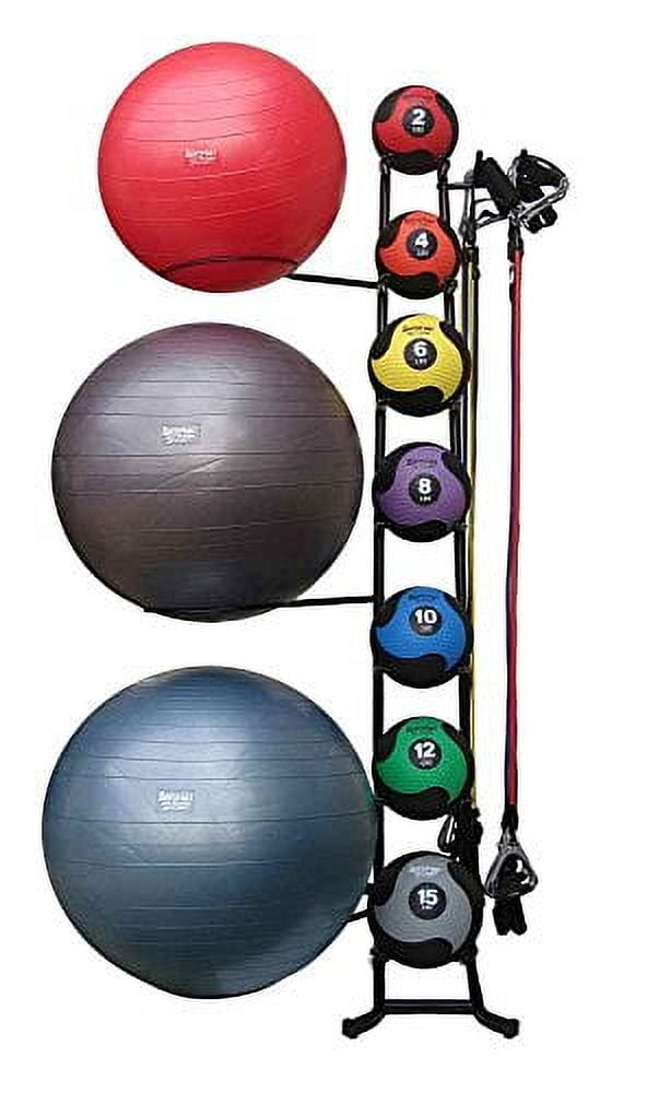 Aeromat Exercise Ball Rack Stand - Compact Medicine Ball Rack for ...