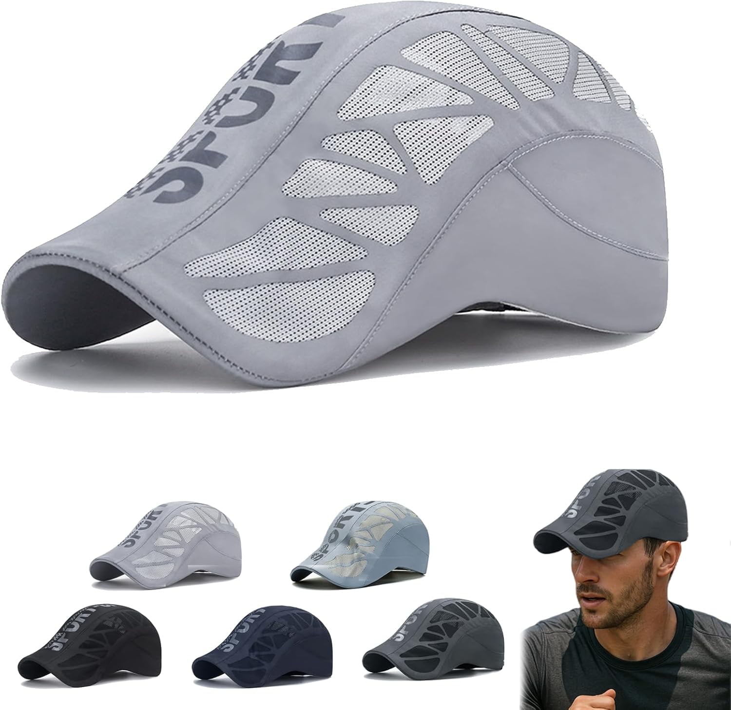 Aeromesh Sport Cap - Breathable Mesh Design, Stead Essentials Ultra-Breathable Performance Mesh ...