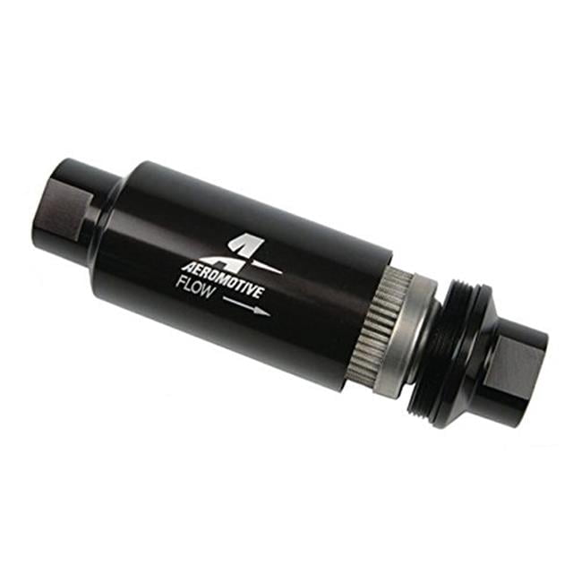 Aeromotive Fuel Filter Inline Mount Aluminum 40 Microns Black Each ...