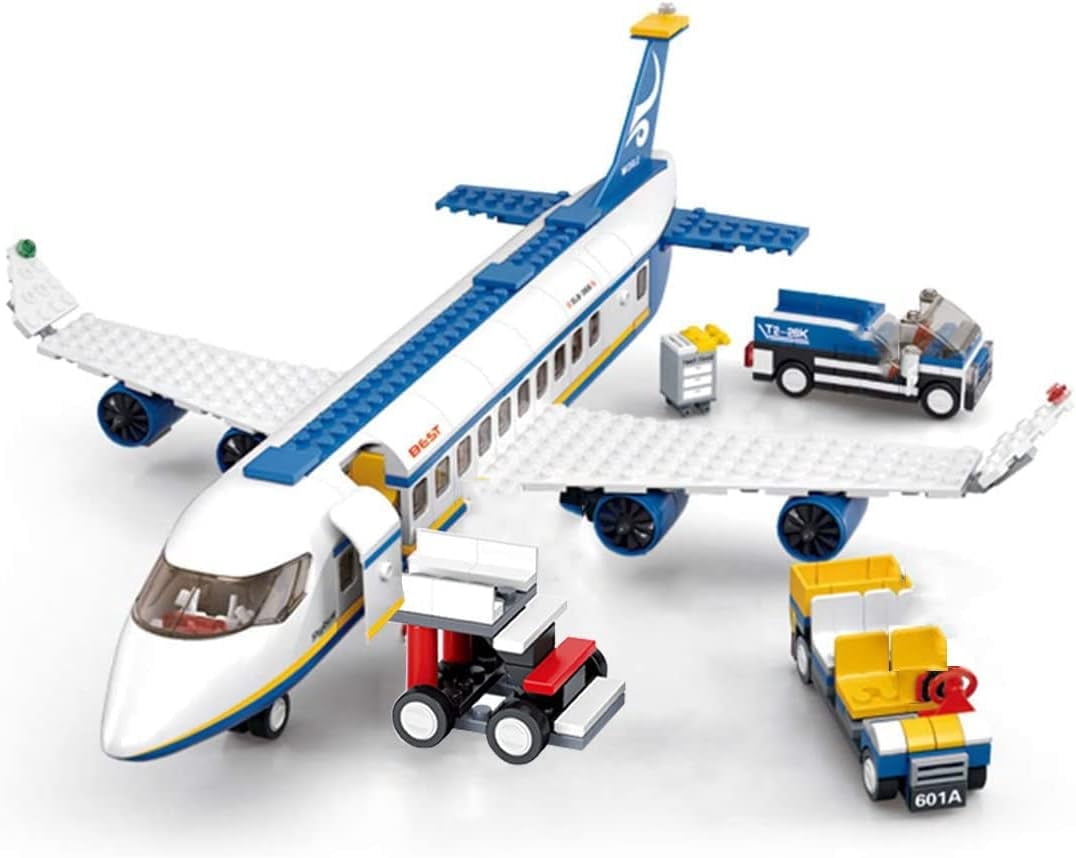 Aeroplane Building Blocks with Airport Terminal and Truck, 463 Pieces ...