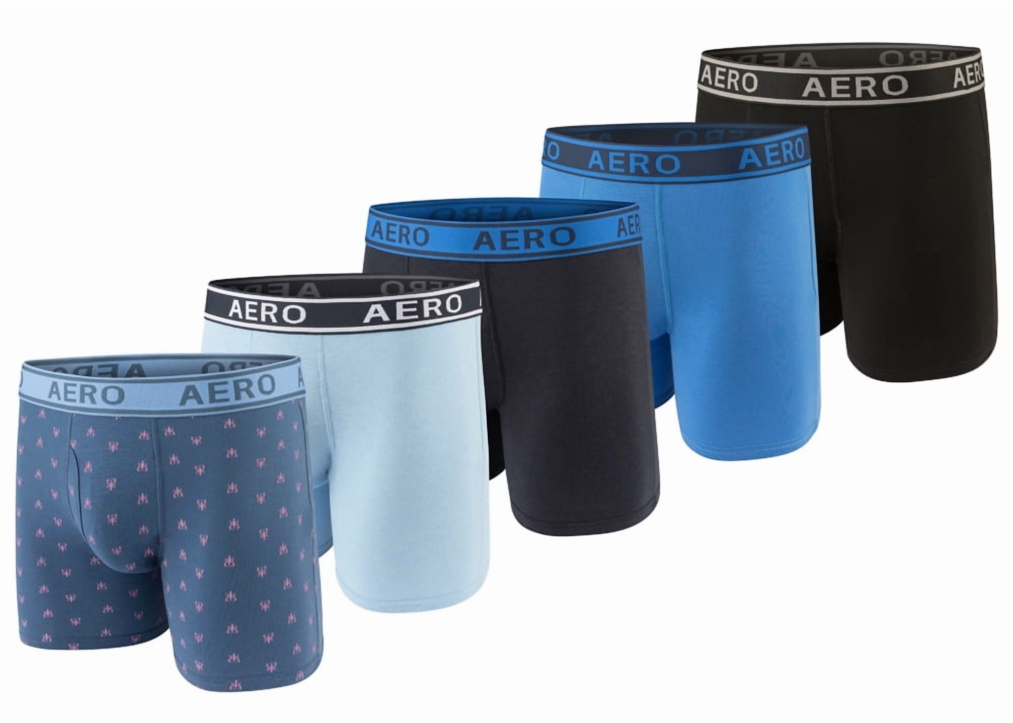 Aeropostale Mens Boxer Briefs-Cotton Stretch Boxer Briefs Underwear ...