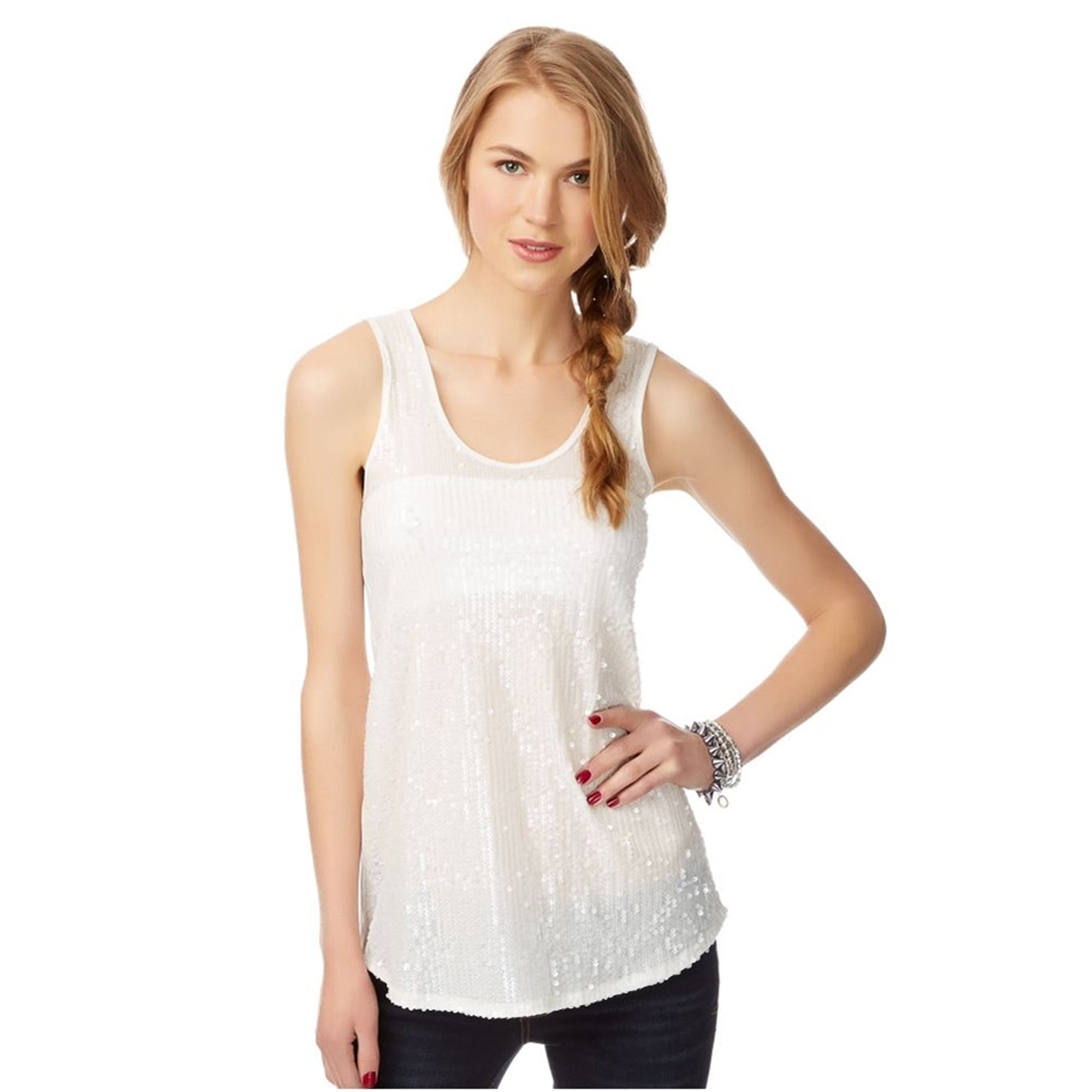 Aeropostale Womens Sequin Front Tank Top - Walmart.com