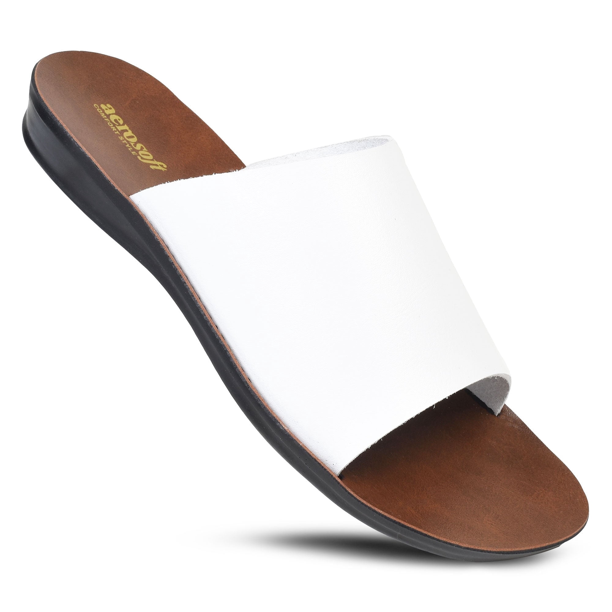 Aerosoft Salvia Women’s Slide Sandals – Comfortable Open Toe Casual ...