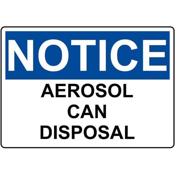 Aerosol Can Disposal Sign Safety Signs Style Caution Metal Tin Sign ...