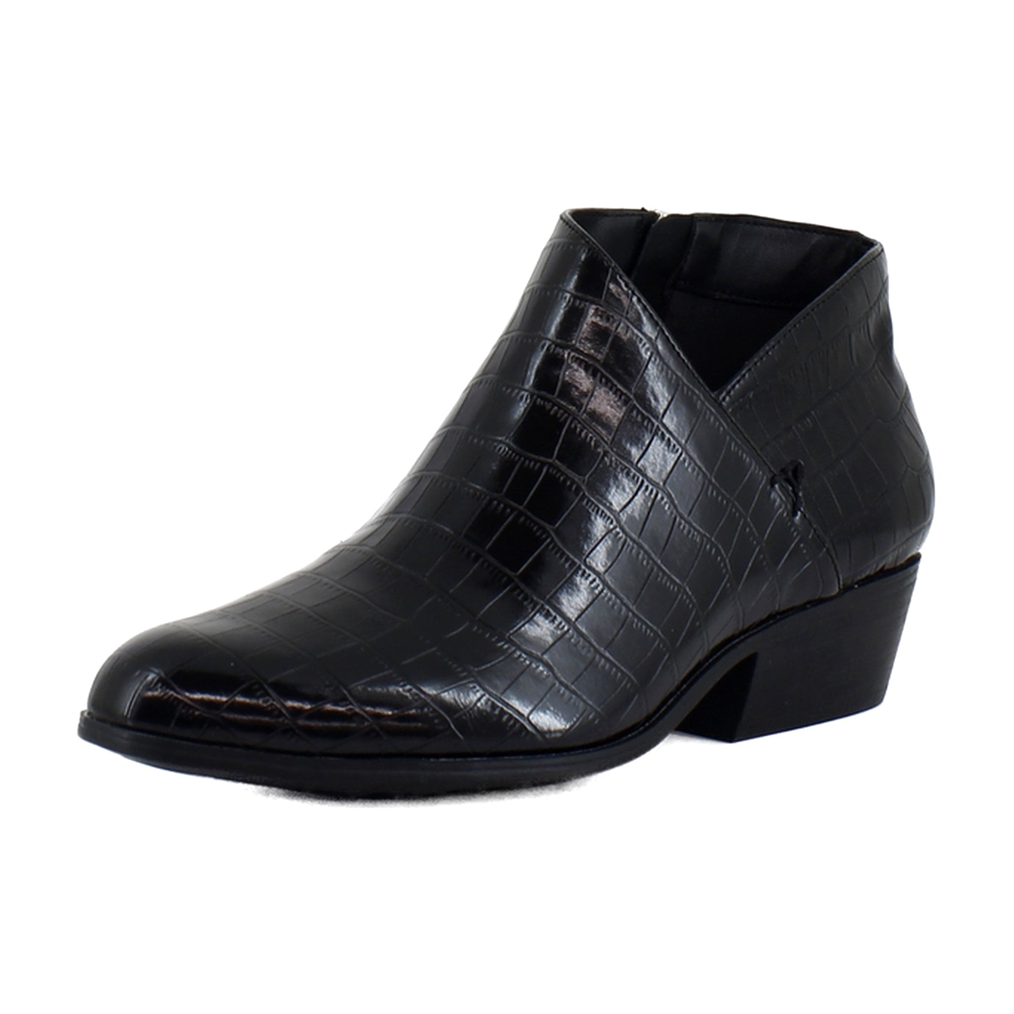Aerosoles Cayu Women's Boots Black Croco Pu Size 6.5 W - Walmart.com