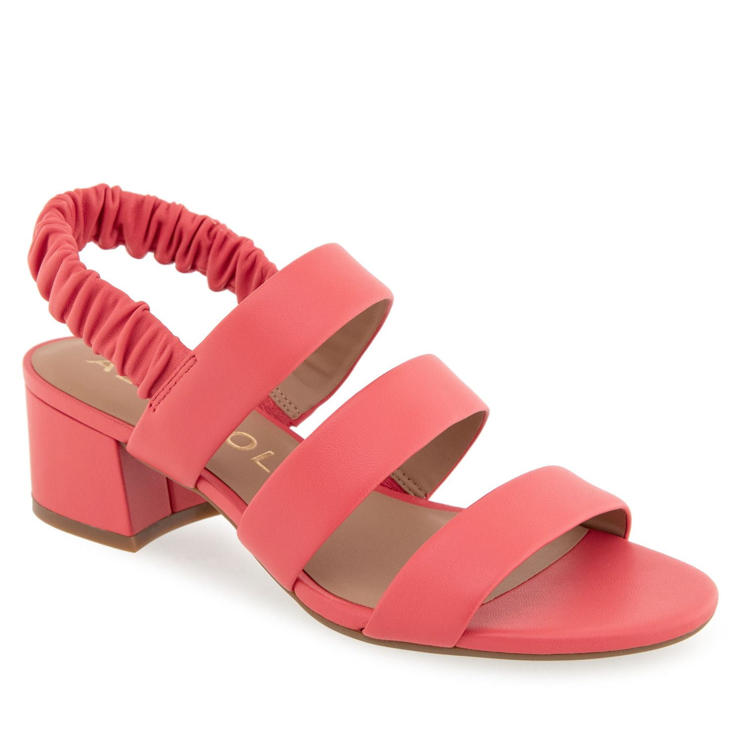 Aerosoles Clarissa Women's Block-Heeled Slingback Sandals Color: Coral ...