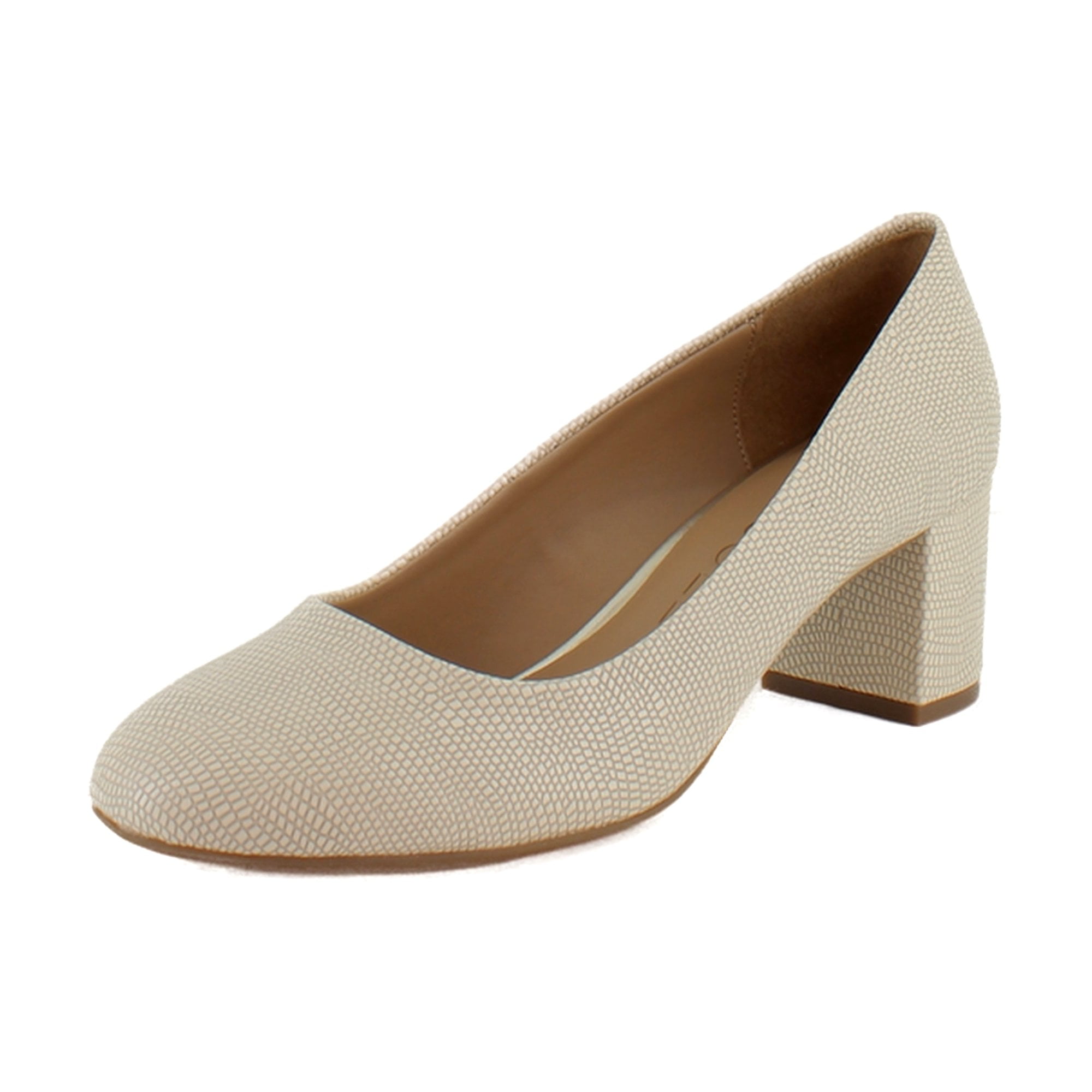 Aerosoles Ebel Women's Heels Light Stone Lizard Embossed Faux Leather ...