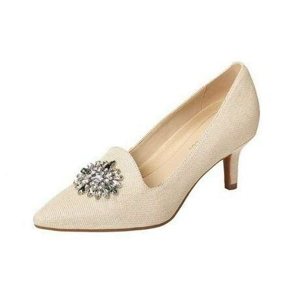 Aerosoles Women's Framework Shoe Bone Fabric Pointy Toe Kitten Heel ...