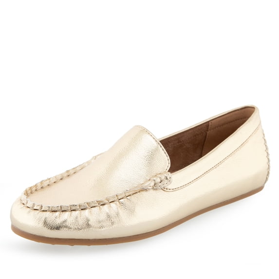 Aerosoles Women's OVER DRIVE Loafer, Soft Gold PU, 7M - Walmart.com