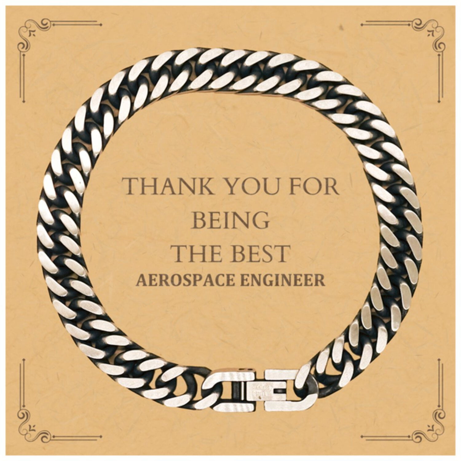 Aerospace Engineer Engraved Cuban Link Chain Bracelet - Perfect Gift ...