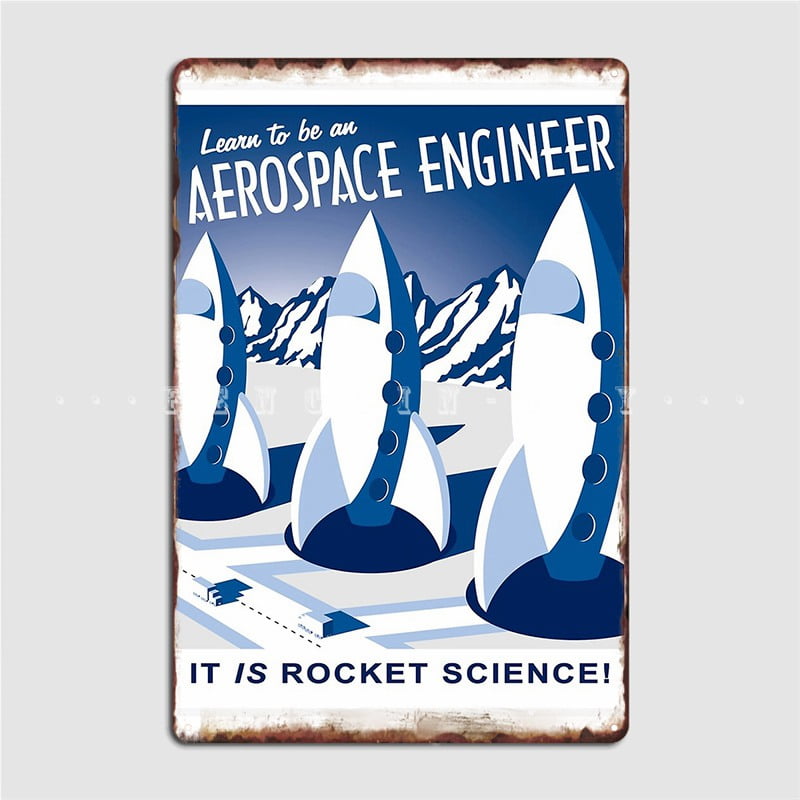 Aerospace Engineering It Is Rocket Science Metal Plaque Poster Living ...