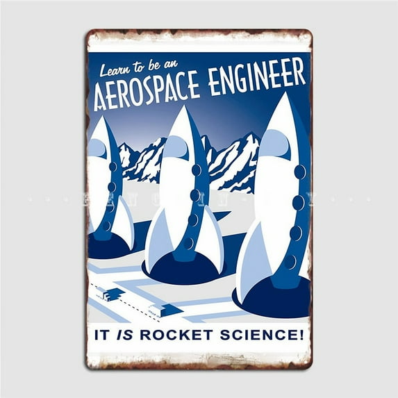 Aerospace Engineering It Is Rocket Science Metal Plaque Poster Living ...