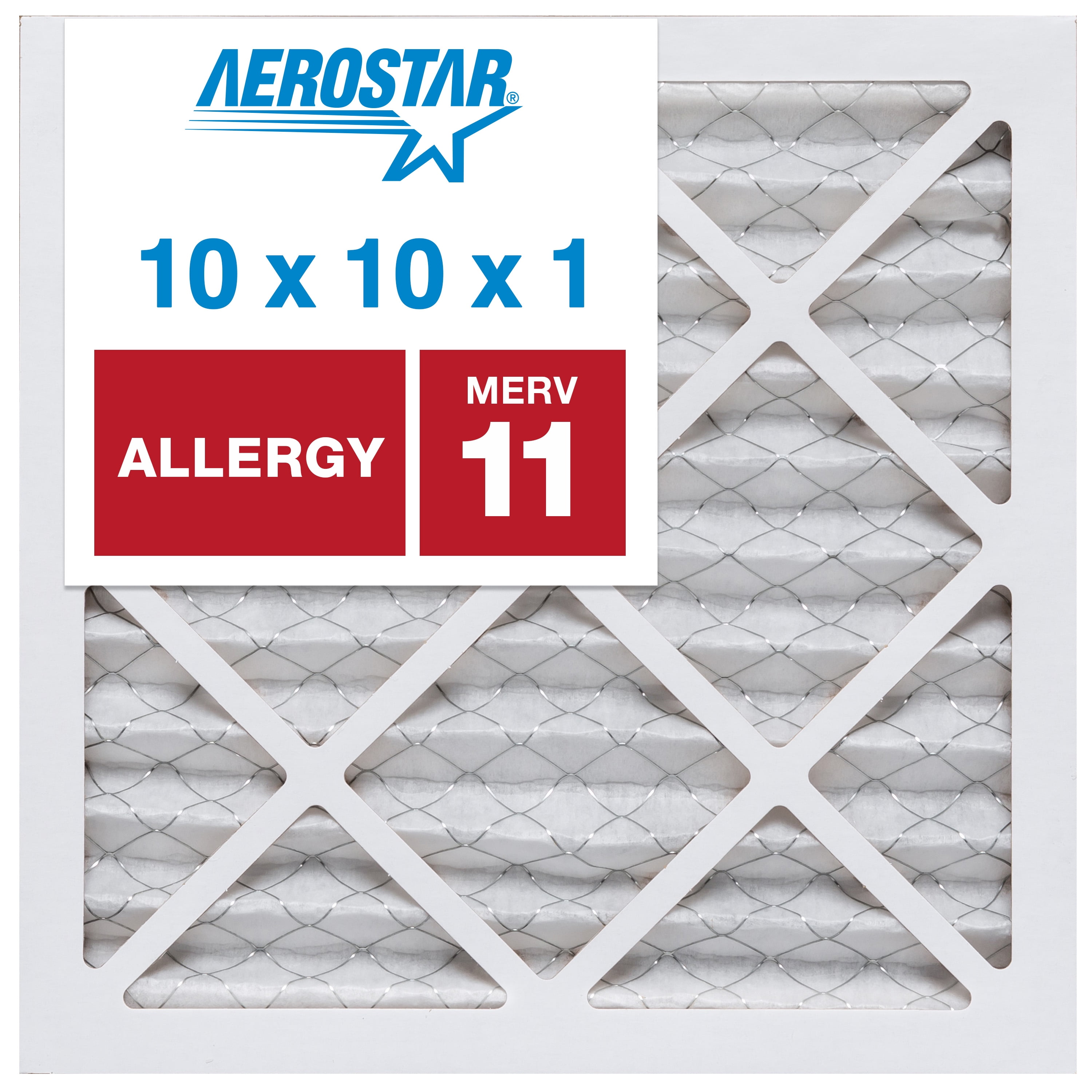 Aerostar 10x10x1 MERV 11, Pleated Air Filter, 10 x 10 x 1, Box of 2 ...