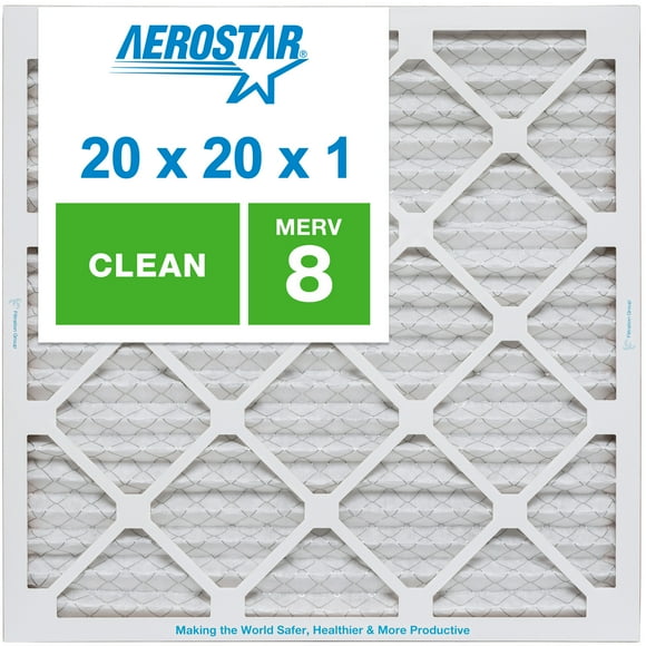 Aerostar 20x20x1 Air Filters MERV 8, Pleated Air Filter, 20x20x1, Box ...