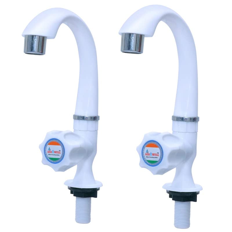 Aerowell PVC Swan Neck Tap for KitchenBathroom Wash Basinsfaucets Big ...