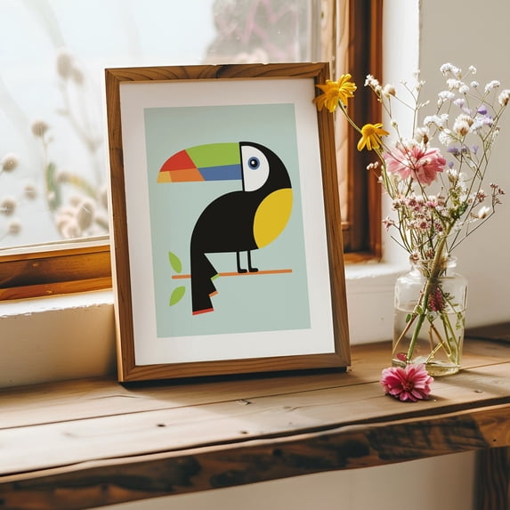 Colorful Toucan Tropical Bird Poster, Unframed Size 12x18 - Walmart.com